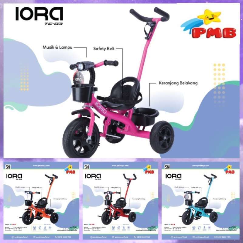 Promo Tricycle Iora T27 T 27 Tc03 Pmb Sepeda Anak Roda Tiga Stroller ...