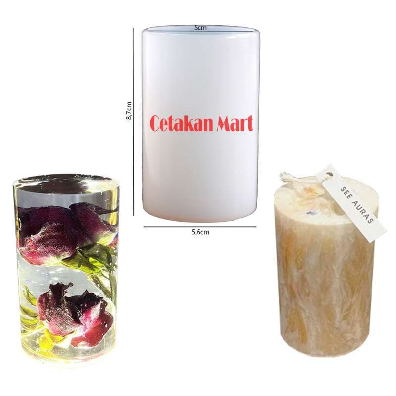 Jual Cmart Cetakan Silikon Resin Epoxy Craft Diy Lilin Tabung Silinder ...