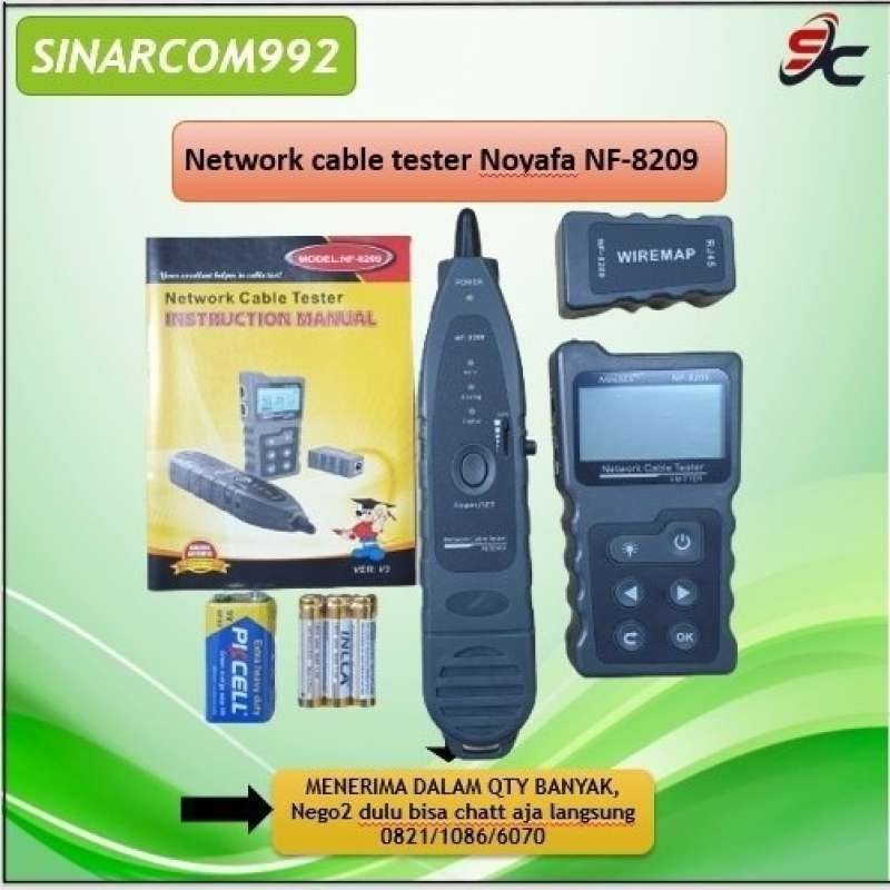 Promo Noyafa Network Cable Tester Noyafa Nf-8209 / Cable Tester Lan ...