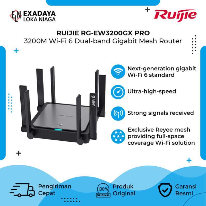 Promo Ruijie Rg-ew3200gx Pro 3200m Wi-fi 6 Dual-band Gigabit Router Diskon 23% Di Seller Skala ...