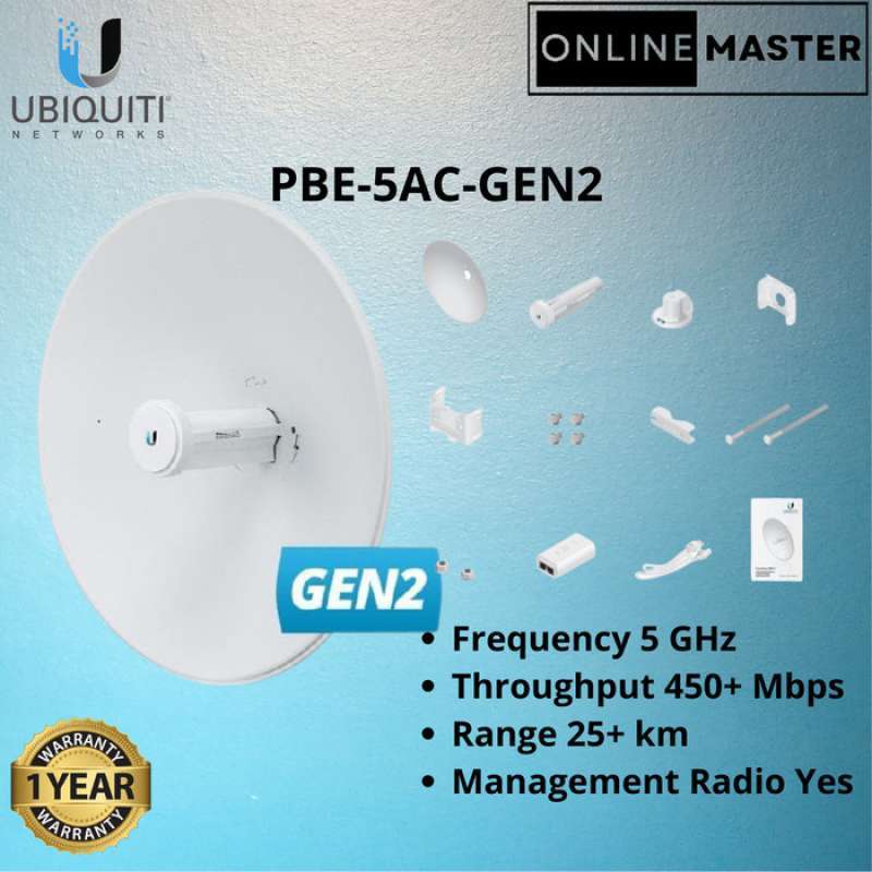 Promo Ubiquiti Powerbeam 5ac Gen2 Pbe-5ac-gen2 Diskon 23% Di Seller ...
