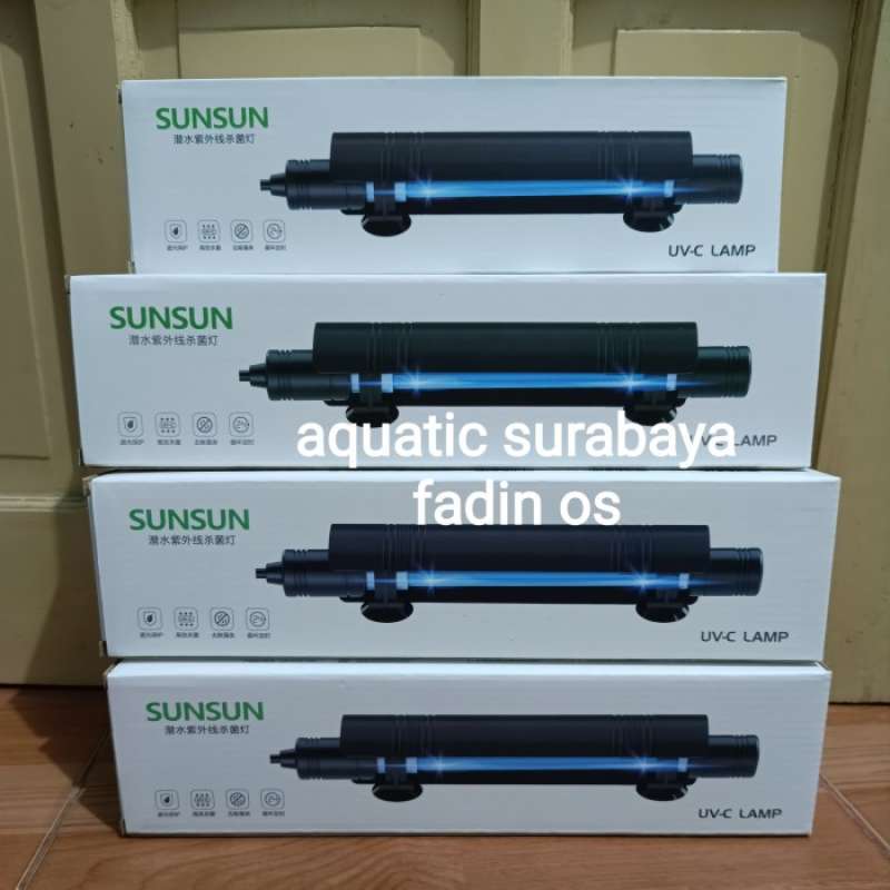 Jual Lampu Uv Aquarium Kolam Sunsun Uvc 8/10/12/14 Watt Uv Sterilisasi ...