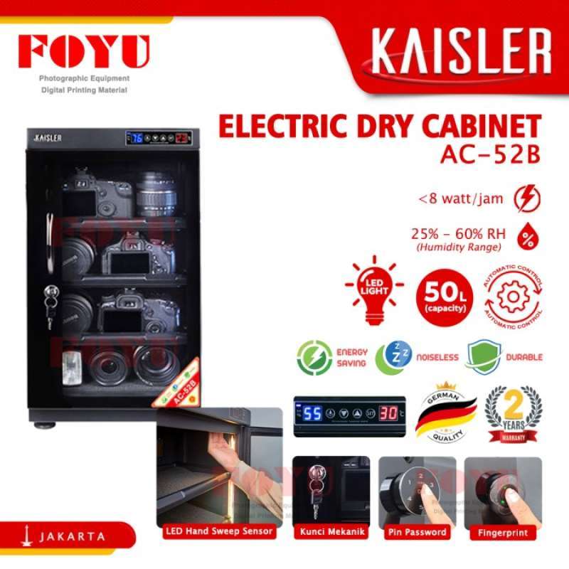 Promo Dry Box Cabinet Lemari Kering Simpan Kamera 50 Liter Kaisler Ac ...
