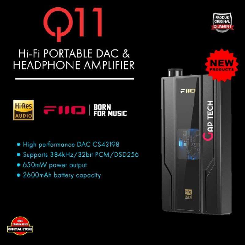 Promo Fiio Q11 / Q 11 Portable Hi-fi Dac And Headphone Amplifier / Dac Amp Diskon 23% Di Seller ...