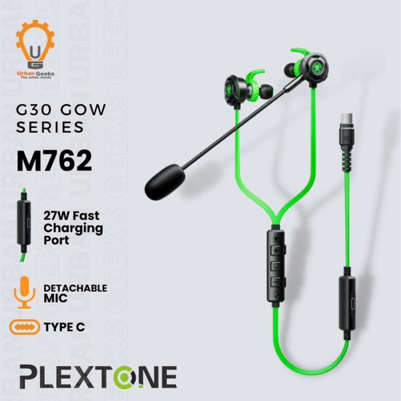 Promo Plextone M762 Type-c G30 Gow Series Charging Gaming Earphone Wit ...