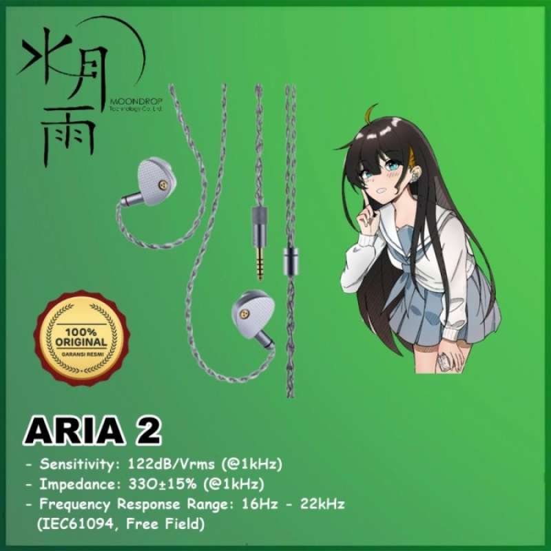 Promo Moondrop Aria 2 Ii Diaphragm Driver In-ear Monitor Earphone Aria2 ...