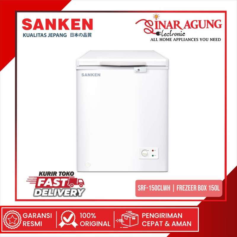 Promo Sanken Srf-150clwh / Srf150clh Freezer Box 150l - Garansi Resmi ...