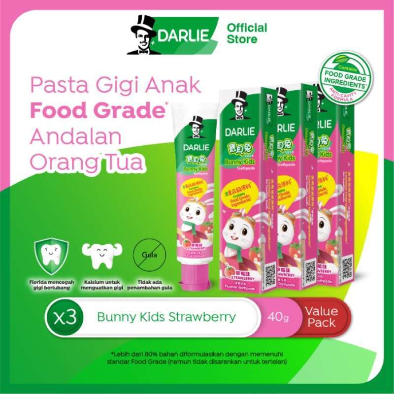 Jual Darlie Pasta Gigi Bunny Kids Strawberry 40g X3 Di Seller Suzuka ...