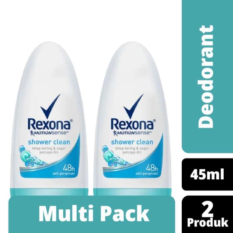 Jual Rexona Women Deodorant Roll On Shower Clean - 45ml Twin Pack Di Seller Raindrop ...