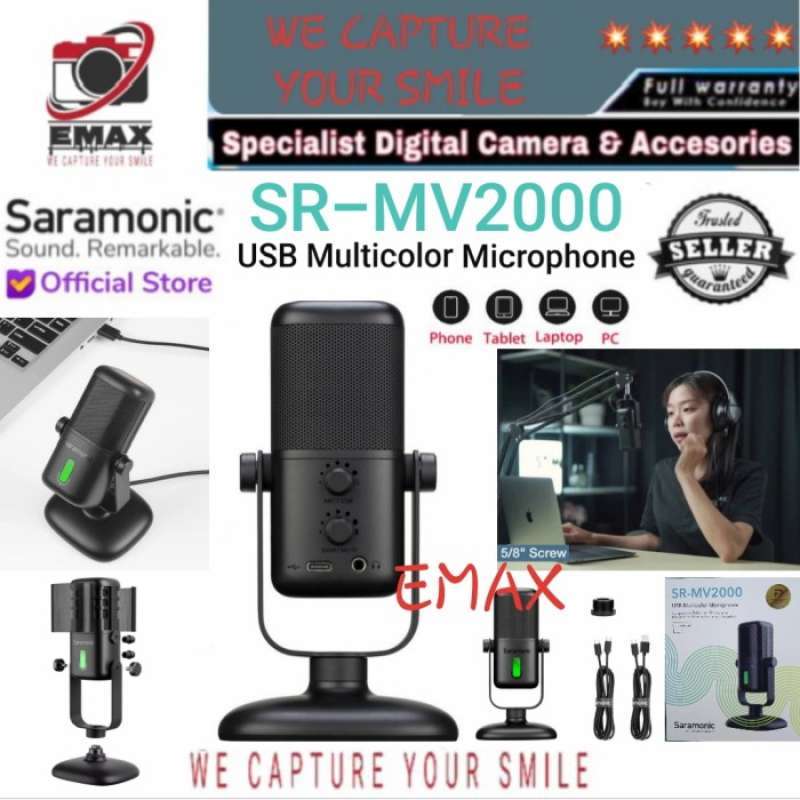 Promo Saramonic Sr Mv2000 Usb Multicolor Cardioid Condenser Zoom Diskon 23% Di Seller Mettaria ...
