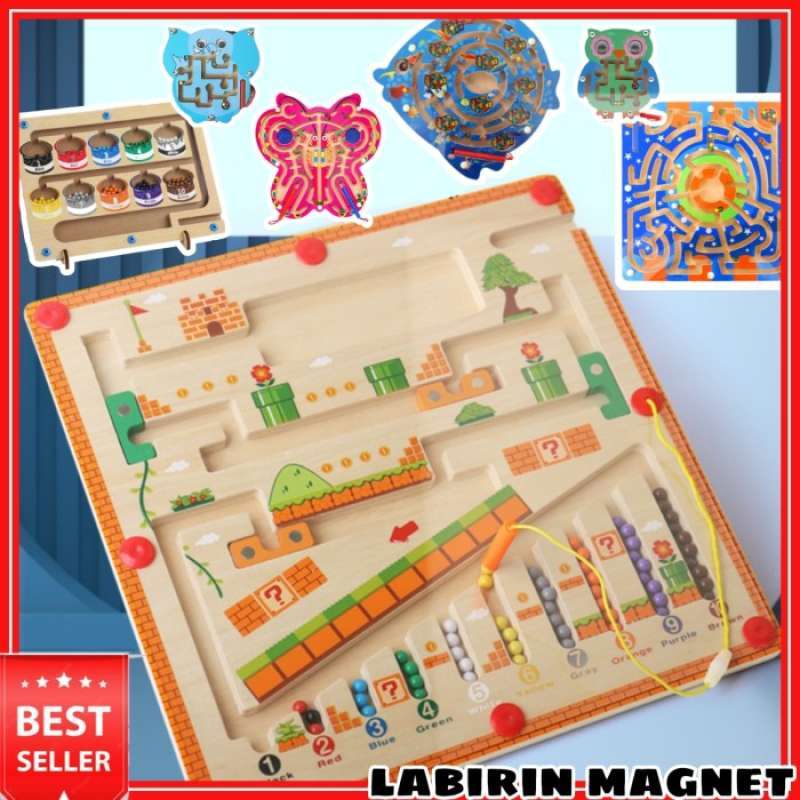 Promo Knb Diy Labirin Magnet Puzzle Maze Magnetic Beads Mainan Edukasi Anak - Big Butterfly ...