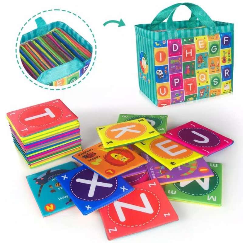 Promo Flashcard Buku Kain Soft Book Alphabet Flash Card Mainan Anak ...