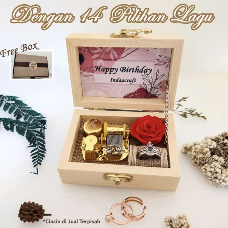 Jual Music Box / Kotak Musik Kayu & Acriliyc Otomatis Bisa Custom Foto ...