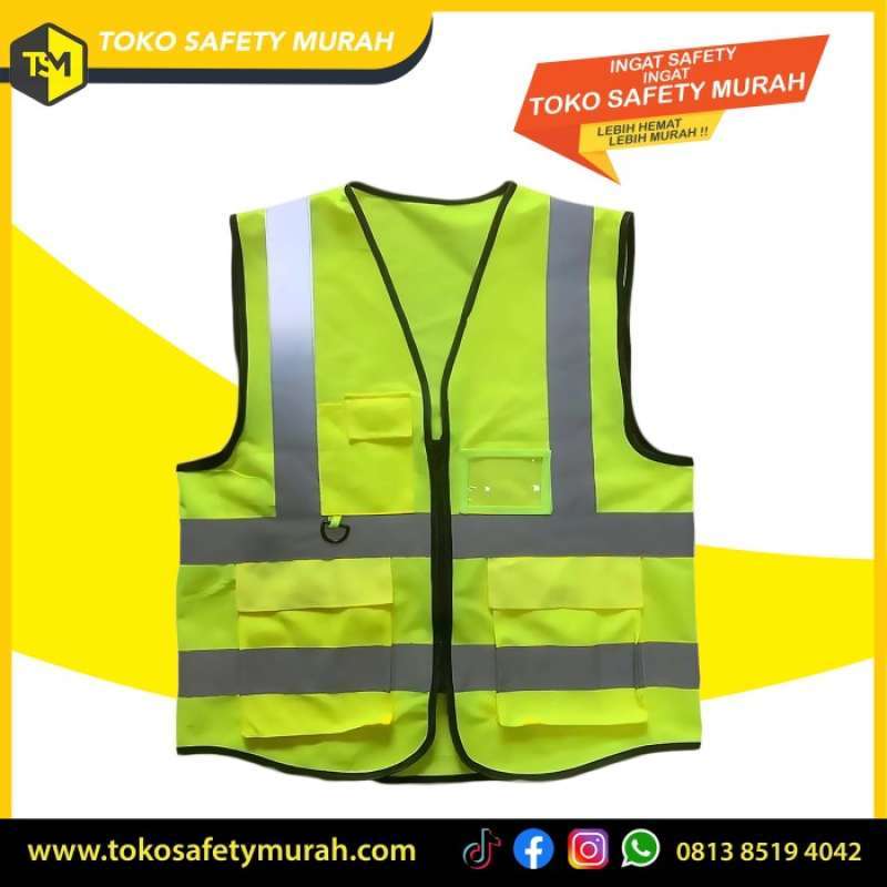 Jual Rompi Lapangan Safety Vest K3 Hse Ada Kantong Resleting Scotlight ...