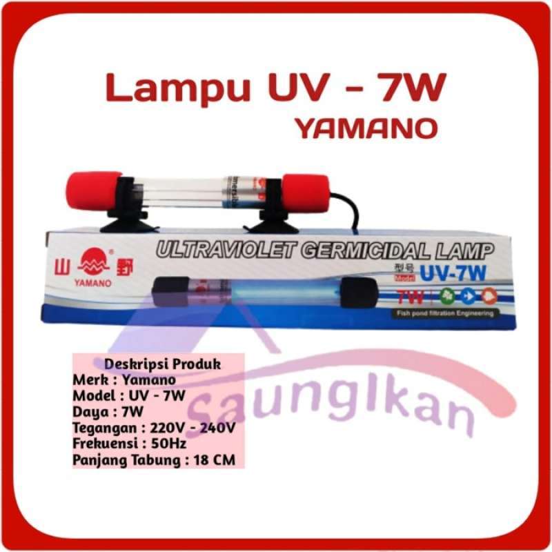 Promo Lampu Uv Germicidal Lamp Aquarium Kolam Yamano Uv 7 Watt Diskon 23% Di Seller Siba Store ...