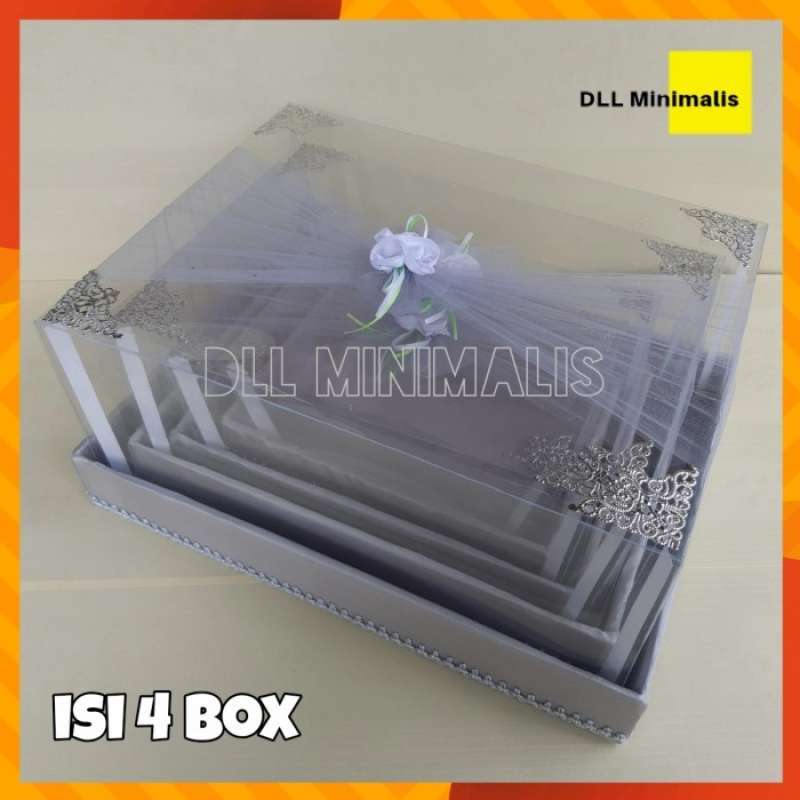Jual Kotak Hantaran/kotak Seserahan/box Hantaran 1 Set Isi 4 Box Di ...