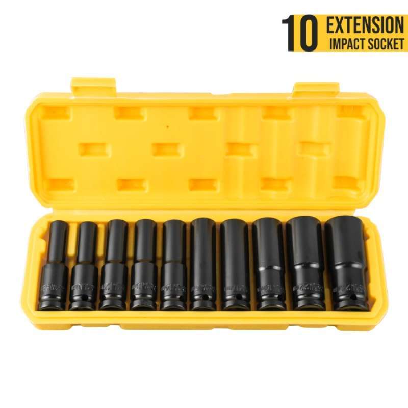 Jual Drive Deep Impact Extension Socket Set 10pcs 1/2 Inch 8mm - 24mm ...