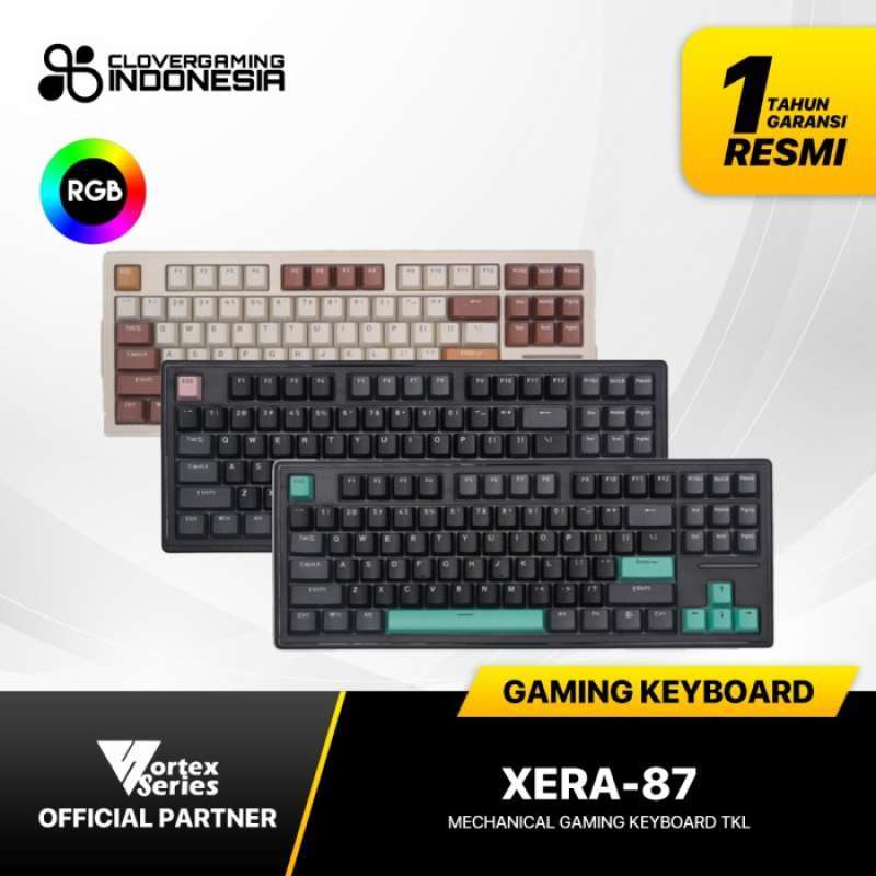 Jual Vortexseries Xera87 Xera-87 Wired Keyboard Gaming Tkl Gasket Mount ...