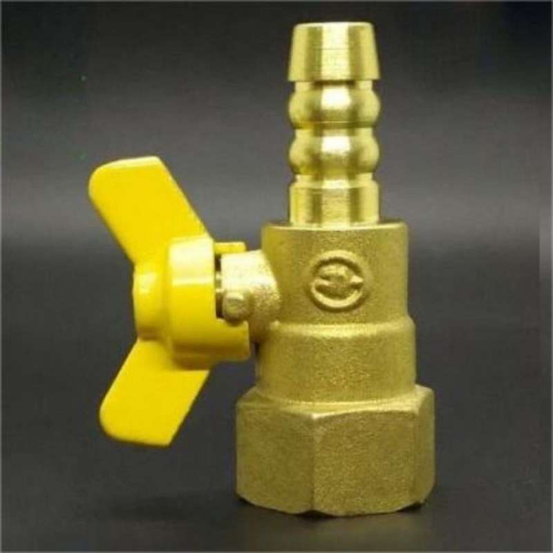 Jual Kran Gas Kuningan 1/2 Inch Stop Kran Gas Drat Dalam Drat Luar Di ...