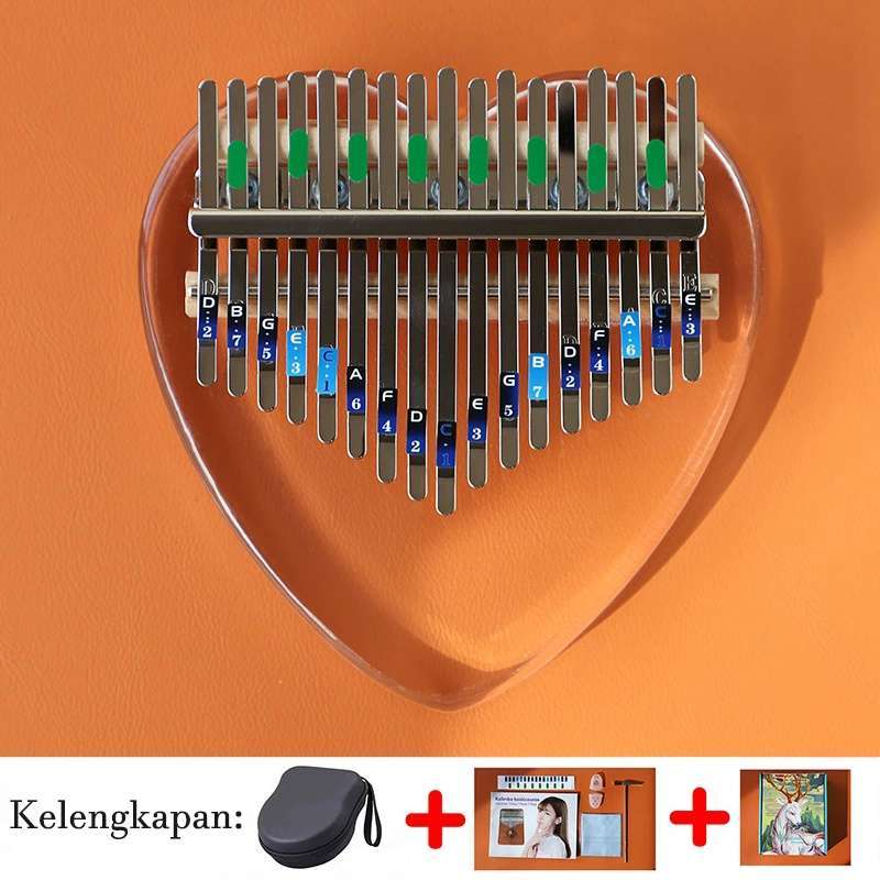 Jual Kalimba Acrylic 17 Key Piano Jari Jempol Crystal Kalimba Alat ...