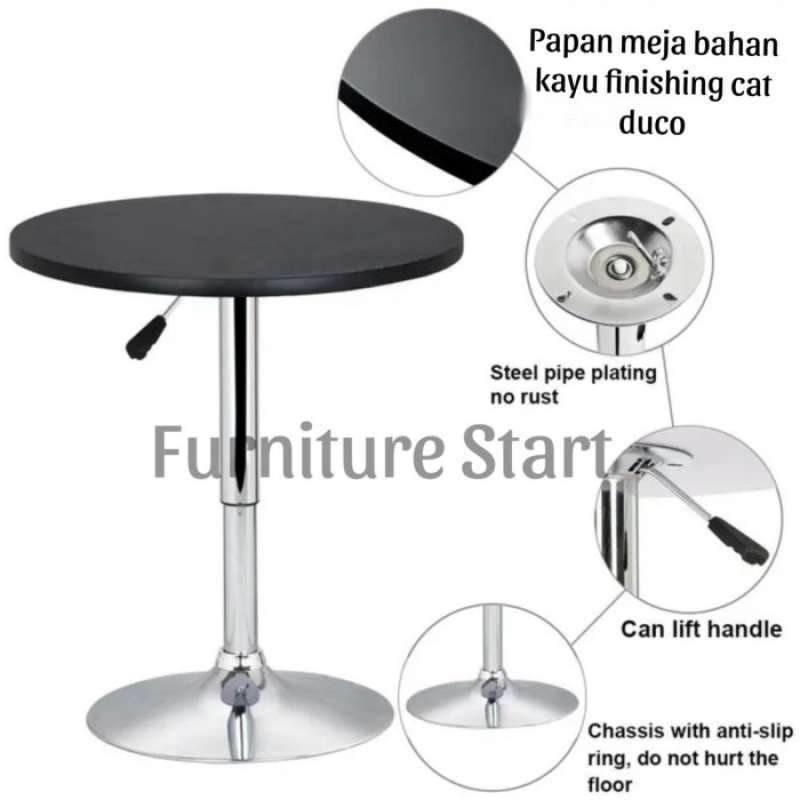 Promo Meja Bar Hidrolik Meja Bar Meja Cafe Meja Barstool Minibar ...