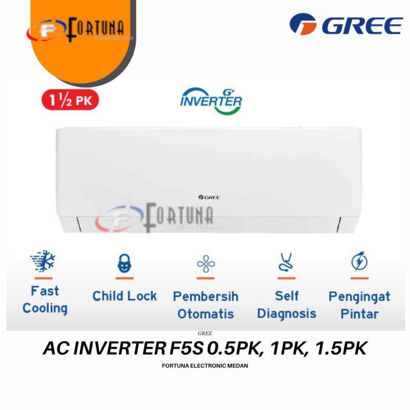 Jual Ac Gree F5s Series - Inverter Gwc05f5s (0.5pk) Gwc09f5s (1pk) Gwc12f5s (1.5pk) Gwc18f5s ...