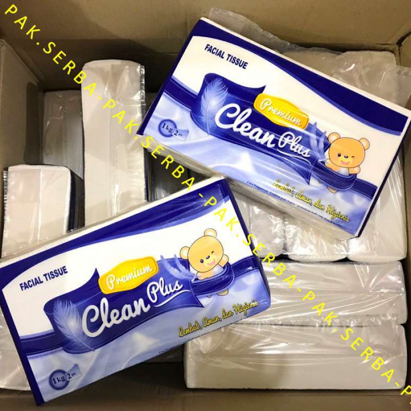 Promo Clean Plus Premium Facial Tissue 1kg / Tisu Wajah (dus) Diskon 33 ...