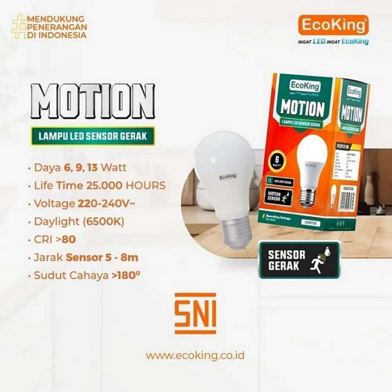 Jual Lampu Led Sensor Gerak Otomatis Ecoking - 9watt Di Seller Shin ...