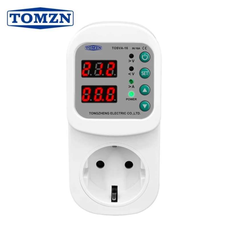 Jual Plug Socket 220v 16a Voltage Current Protector Adjustable Di ...