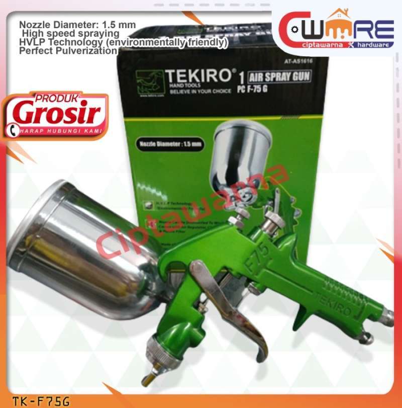 Jual Spray Gun Tekiro F75g Air Spraygun Cat F 75 Tabung Atas Di Seller ...