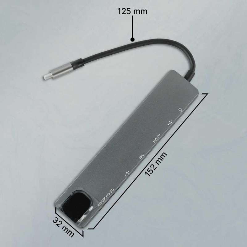 Jual Ammto Usb Hub Type C 8 In 1 Rj45 Hdmi 4k Display Adaptor K1 ...