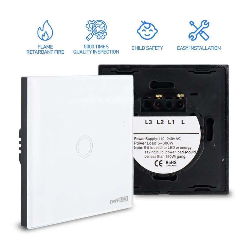 Jual Saklar Lampu Luxury Touch Led Light Panel Ao-001 Sakelar Listrik ...