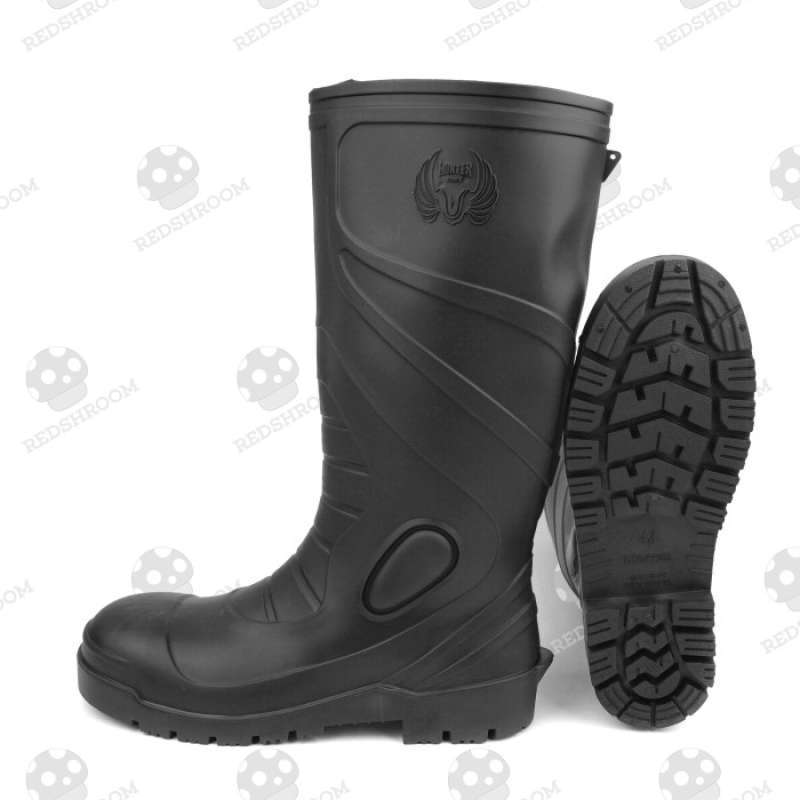 Promo Sepatu Boot Tinggi Hunter Safety 1 Hitam Kuning Putih Toe Cap ...