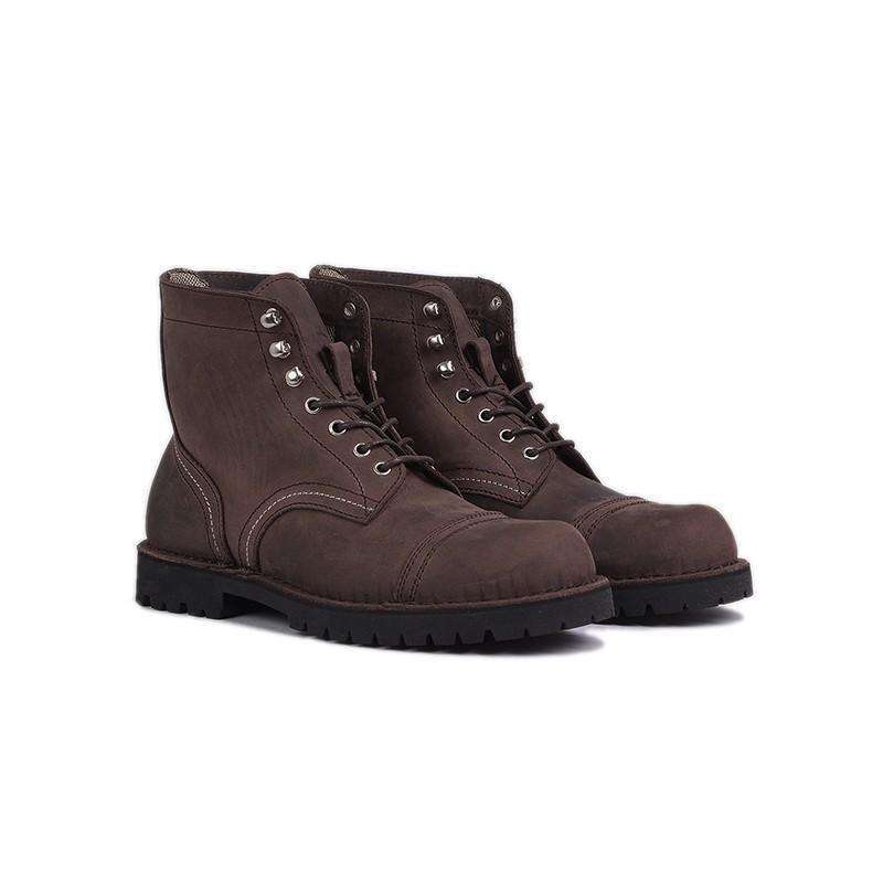 Jual Sepatu Kulit Cap Toe Boots Pria Koku Footwear Luthor Brown Coklat ...
