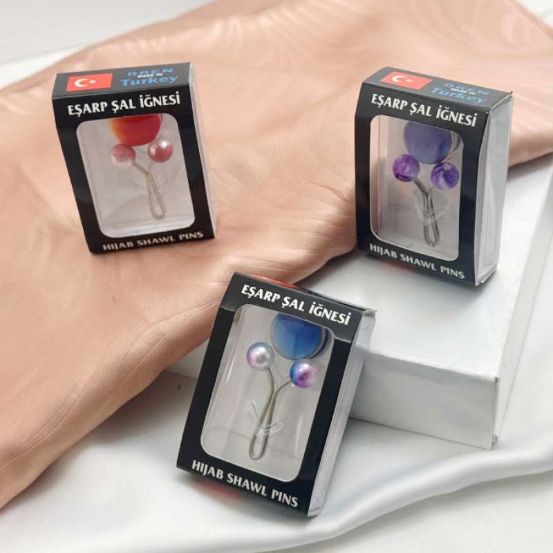 Jual Set Klip Bros Magnet Hijab Turki Seri Alakiz Made In Turkey - Blue ...