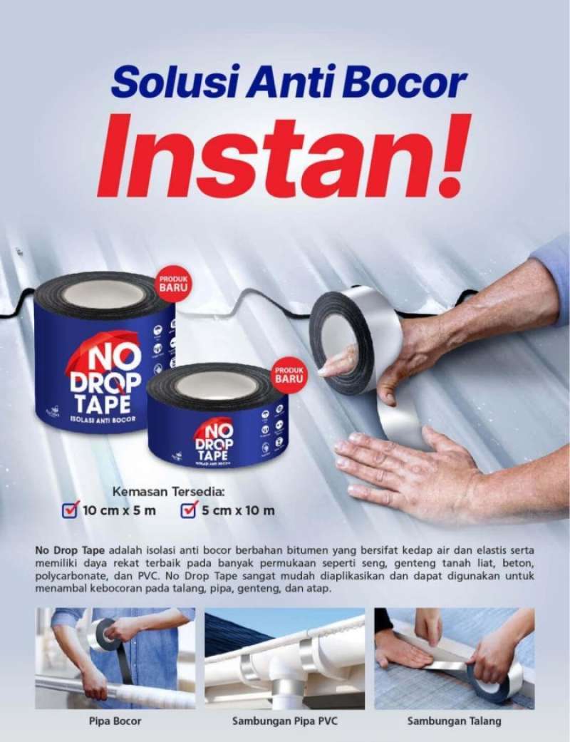 Jual No Drop Tape / Isolasai / Selotip / Lakban Anti Bocor - 10cm X 5m ...