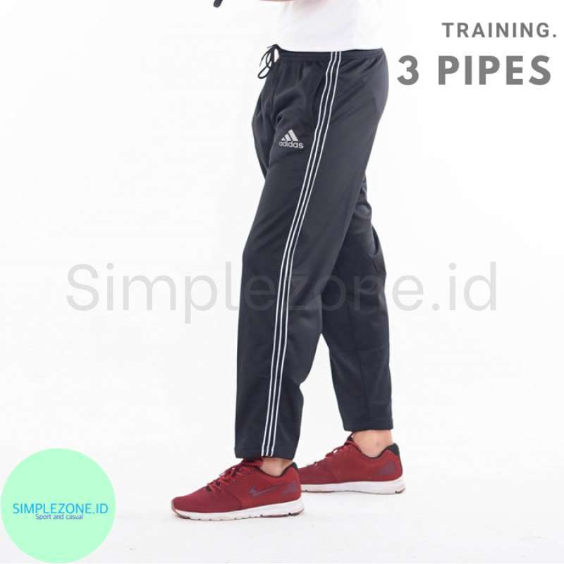 Promo Celana Training Panjang Strip 3 Bahan Tebal Dan Lembut Ad - Hijau Stabilo, Xxl / 3l Diskon ...