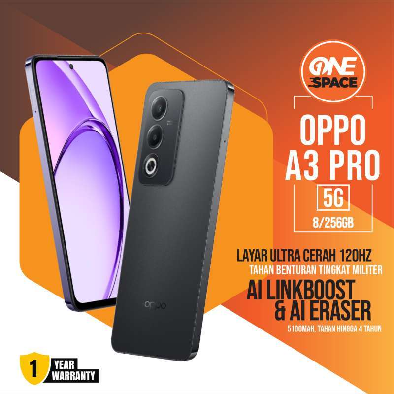 Promo Oppo A3 Pro 8/256 5g Ram 8gb Rom 256gb Smartphone Garansi Resmi Diskon 6% Di Seller One ...