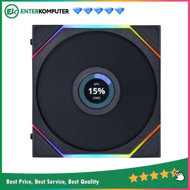 Jual Lian Li Uni Fan Tl Lcd140 Reverse Blade Black Single Pack With 1.6 ...