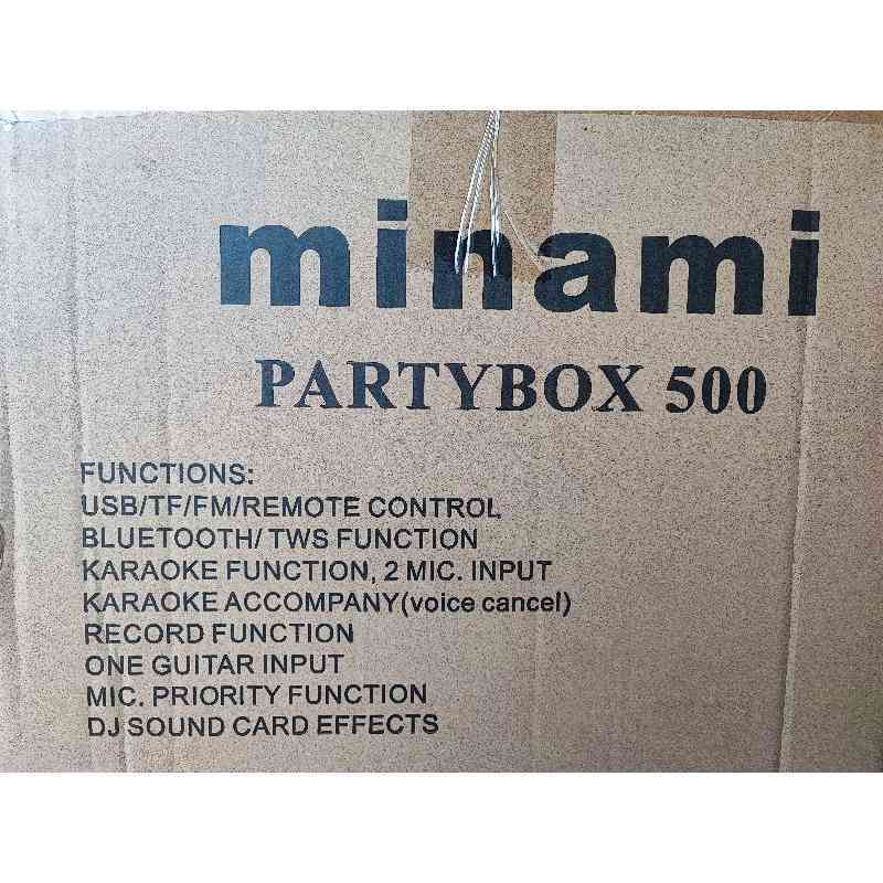 Jual Speaker Aktif + Pasif 15 Inch Minami Partybox 500 ( Komplit Stand ...
