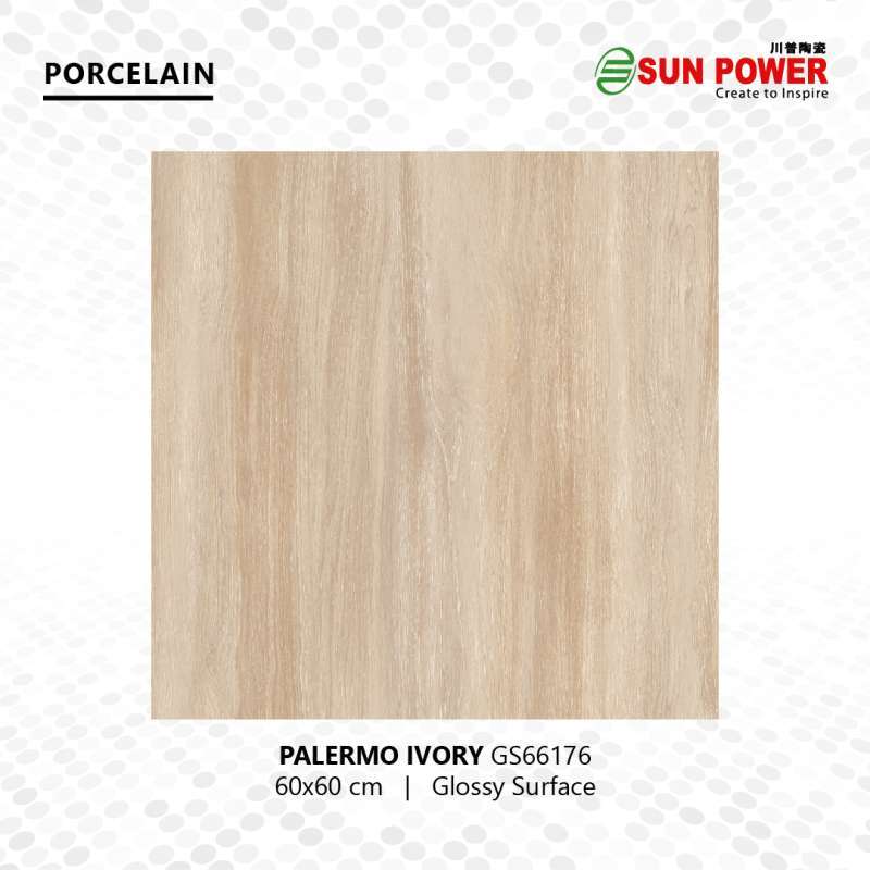 Jual Granit Lantai Glossy Polished - Palermo 60x60 | Sun Power - 60x60 Cm Palermo Ivory Di ...