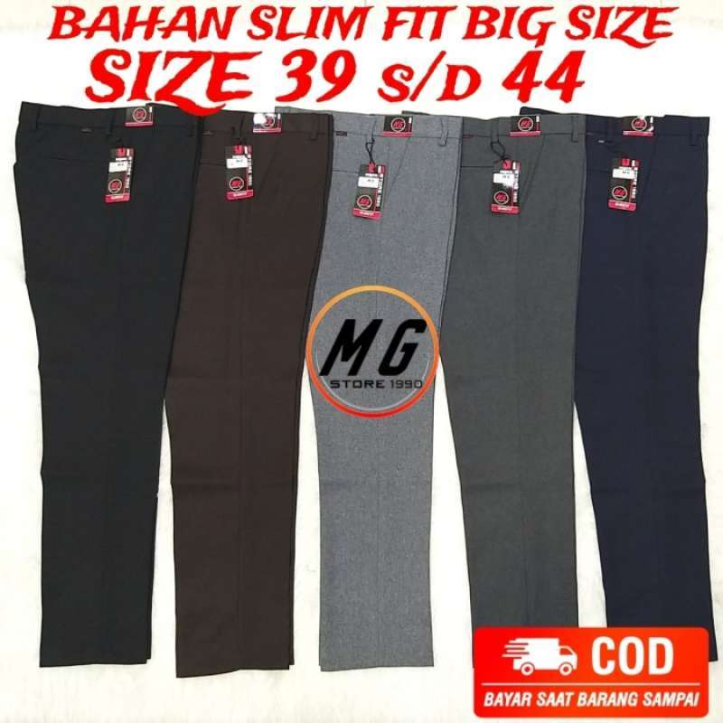 Jual Celana Bahan Pria Slimfit/formal/kerja/jumbo/murah - Dongker 39 Di Seller Aghanim ...