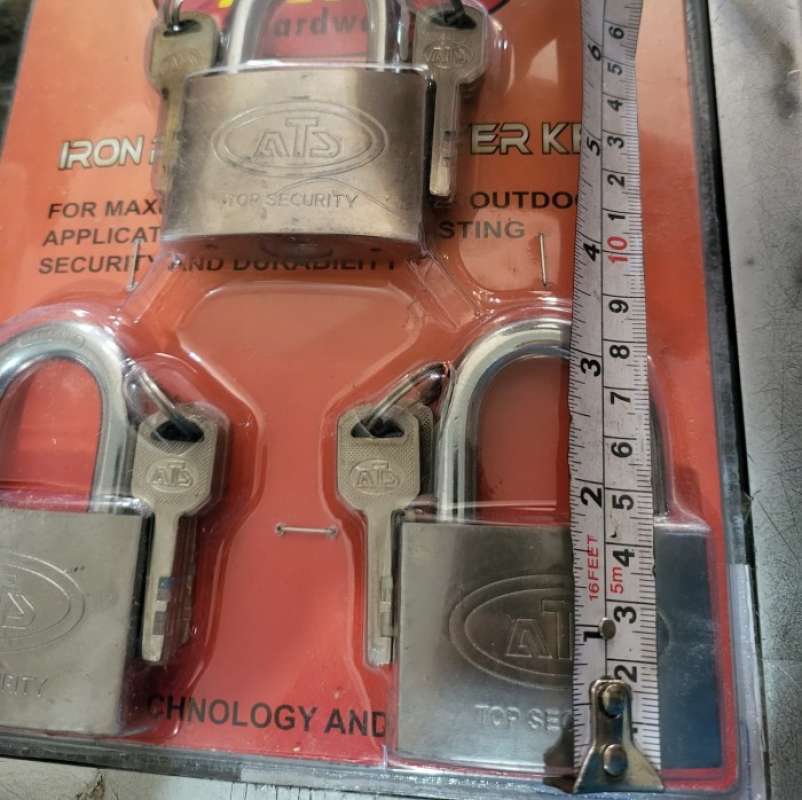 Promo Gembok Masterkey Ats 60mm 3pcs Gembok Besi Master Key 60 Mm X 3 ...