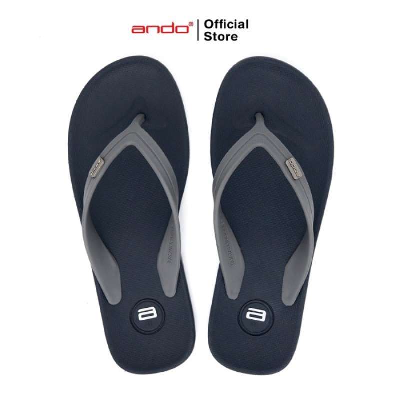 Jual Ando Official Sandal Jepit Thunder 02 Pria Dewasa - Navy/abu Abu ...