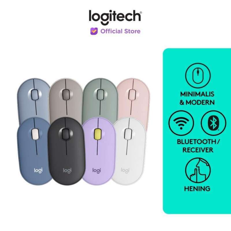 Jual Logitech Pebble M350 Mouse Wireless Bluetooth Slim Silent - Putih ...