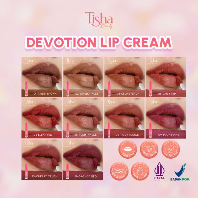Promo Tisha Devotion Lip Cream 07 Florry Nude, 4ml Diskon 29% Di Seller ...