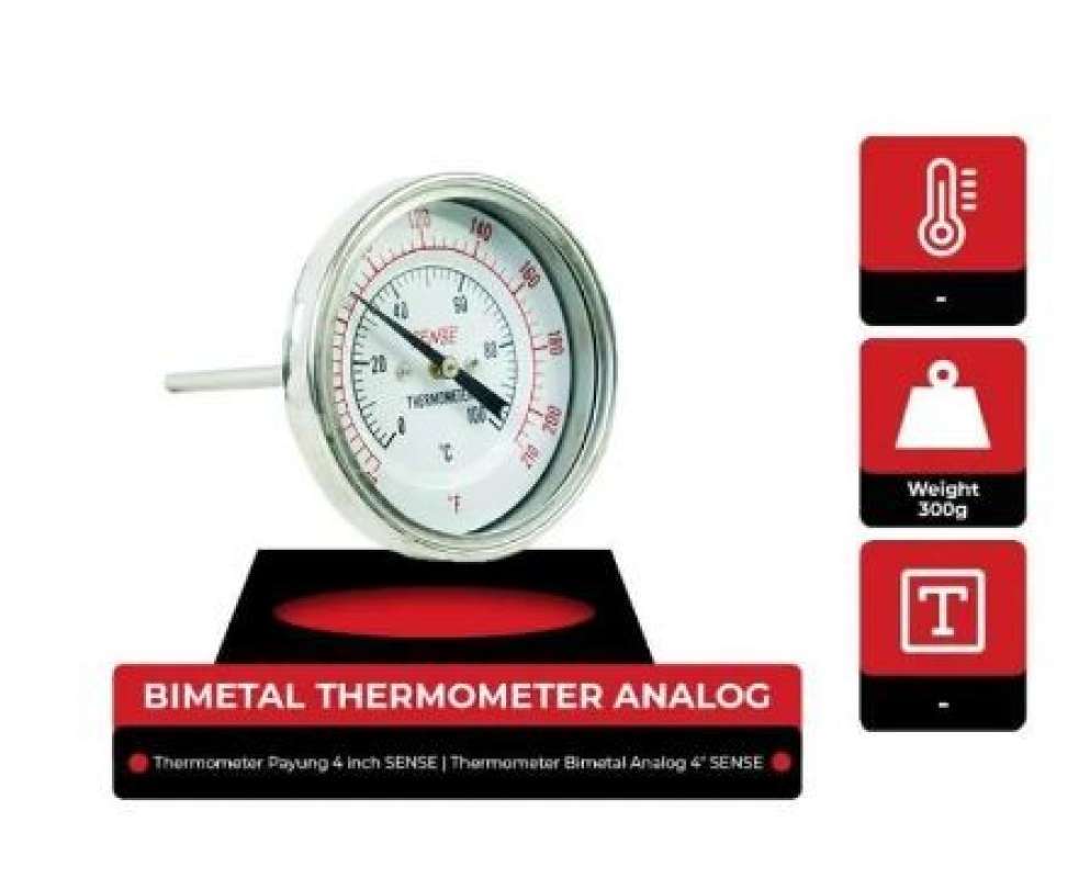 Jual Termometer Payung Asli 100 Derajat Celcius Oven Gas Bimetal ...