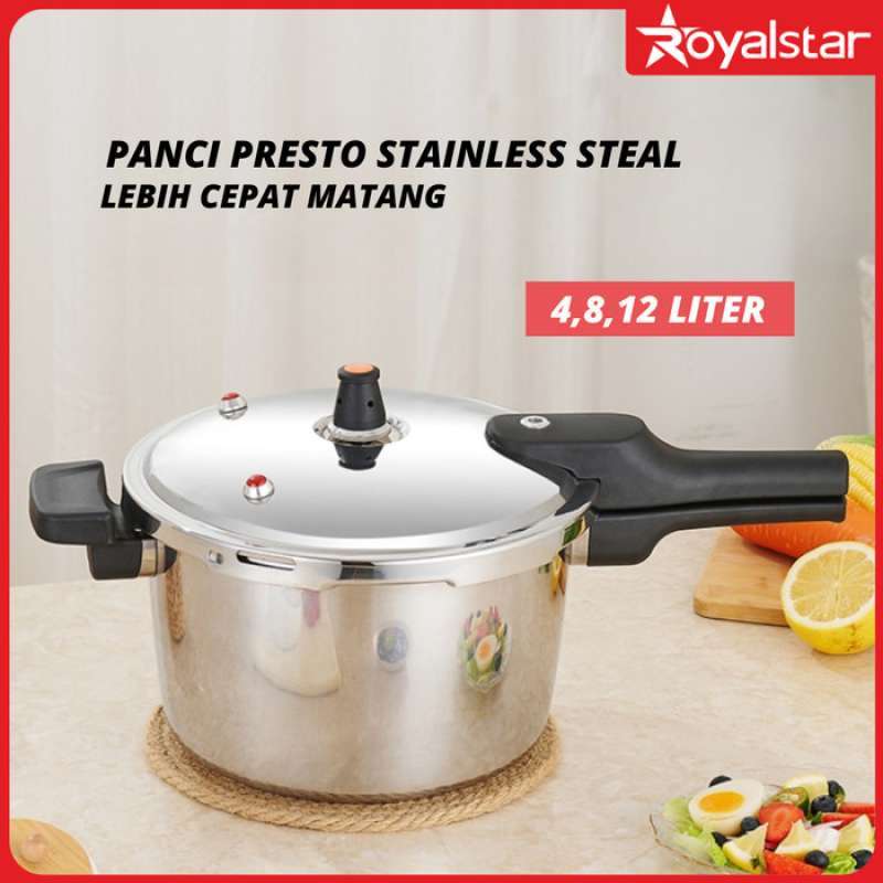Jual Panci Presto Pressure Cooker Stainless Lebih Cepat Matang Menahan Panas Lebih Lama 4 Liter ...