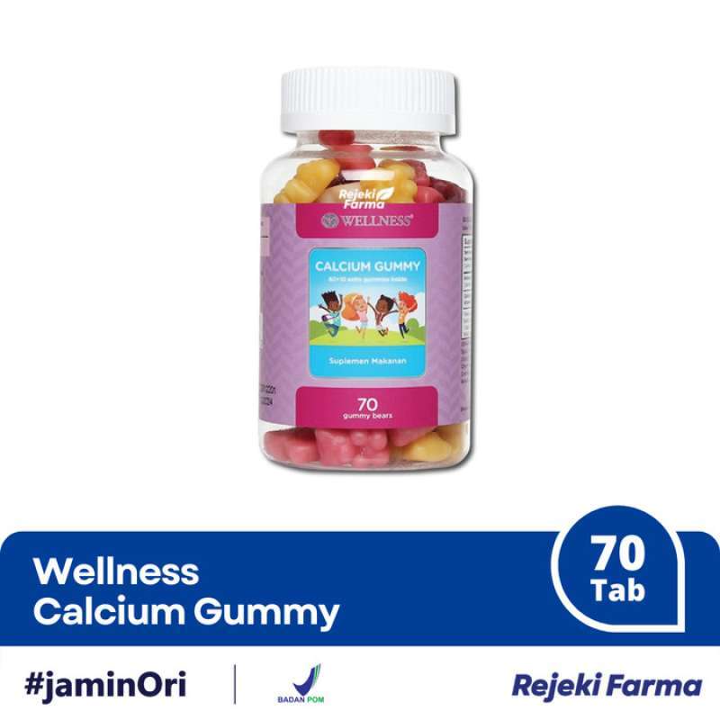 Promo Wellness Calcium Gummy Isi 70 Gum Bears Tablet Well Ness Kalsium ...