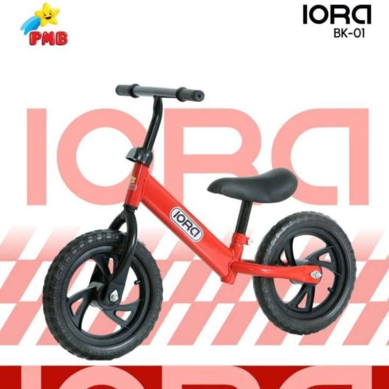 Promo Mainan Anak Sepeda Pushbike Iora Bk01 Balance Bike Pmb Bk 01 - Merah, Dus Baw..aan Diskon ...